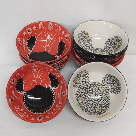Disney | Kitchen | Disney Mickey Mouse And Minnie Mouse Small Bowls 6 ...